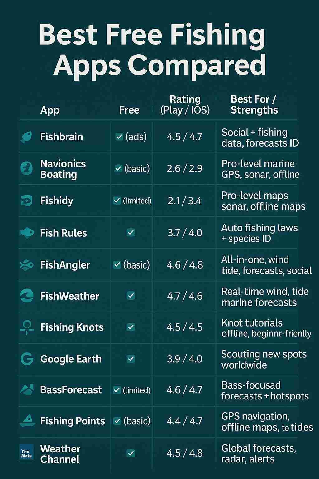 11 Best Free Fishing Apps To Use In 2025