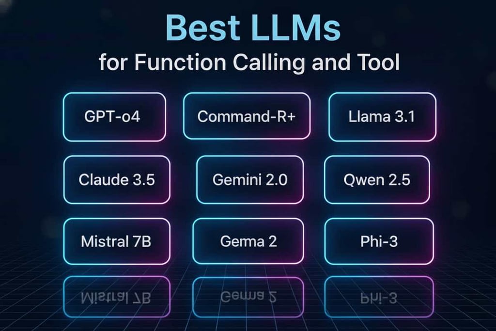 9 Best LLMs for Function Calling and Tool Use in 2026