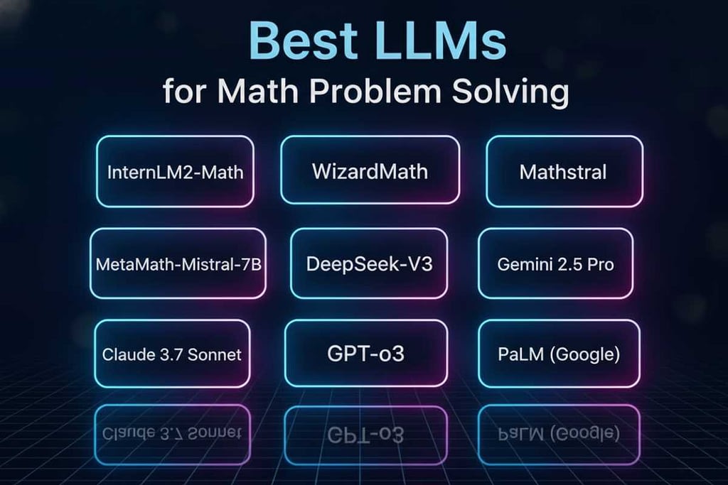 9 Best LLMs for Math Problem Solving in 2026