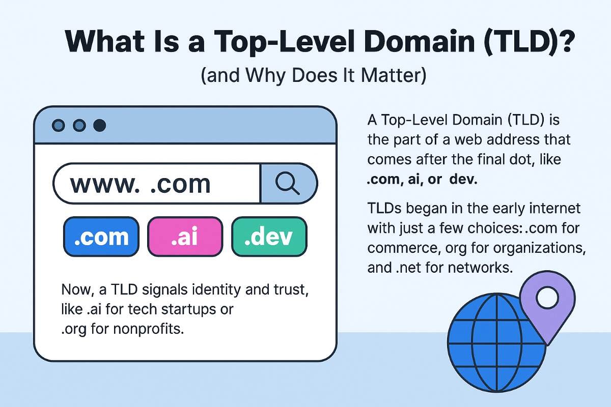 What Is a Top-Level Domain (TLD)? (.app, .dev, .com, .ai, .io, .co, etc ...
