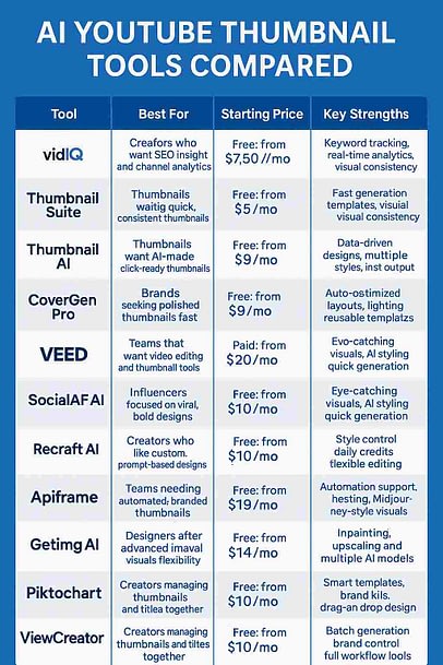 12 Best AI Youtube Thumbnail Tools To Use In 2026