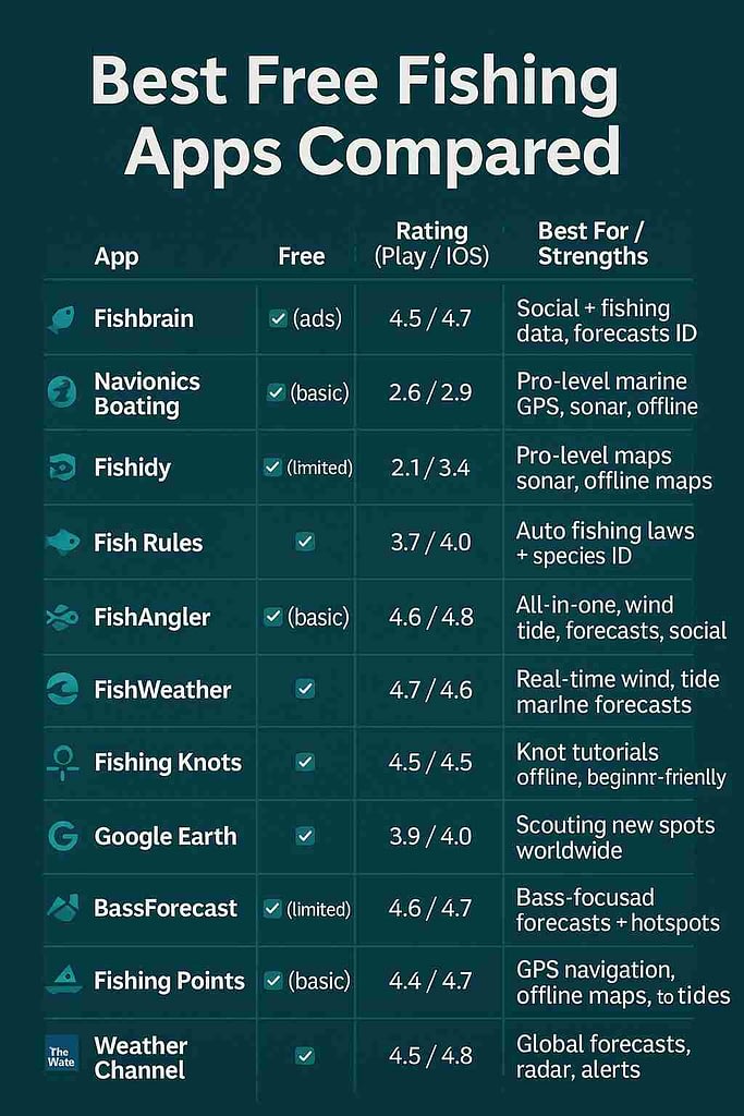 11 Best Free Fishing Apps To Use In 2025