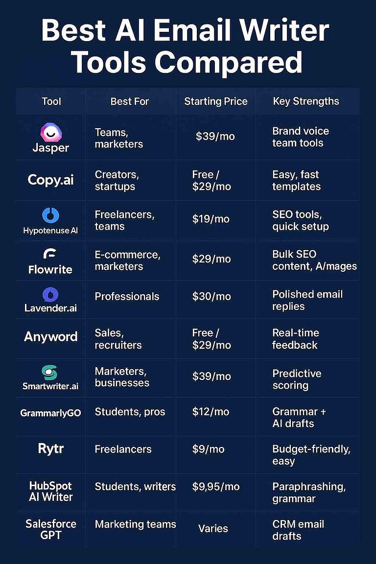13 Best AI Email Writer Tools Worth Using in 2025