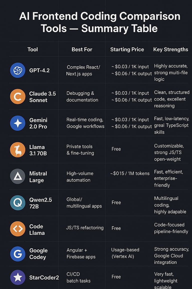 9 Best LLMs for Frontend Development Tasks in 2026