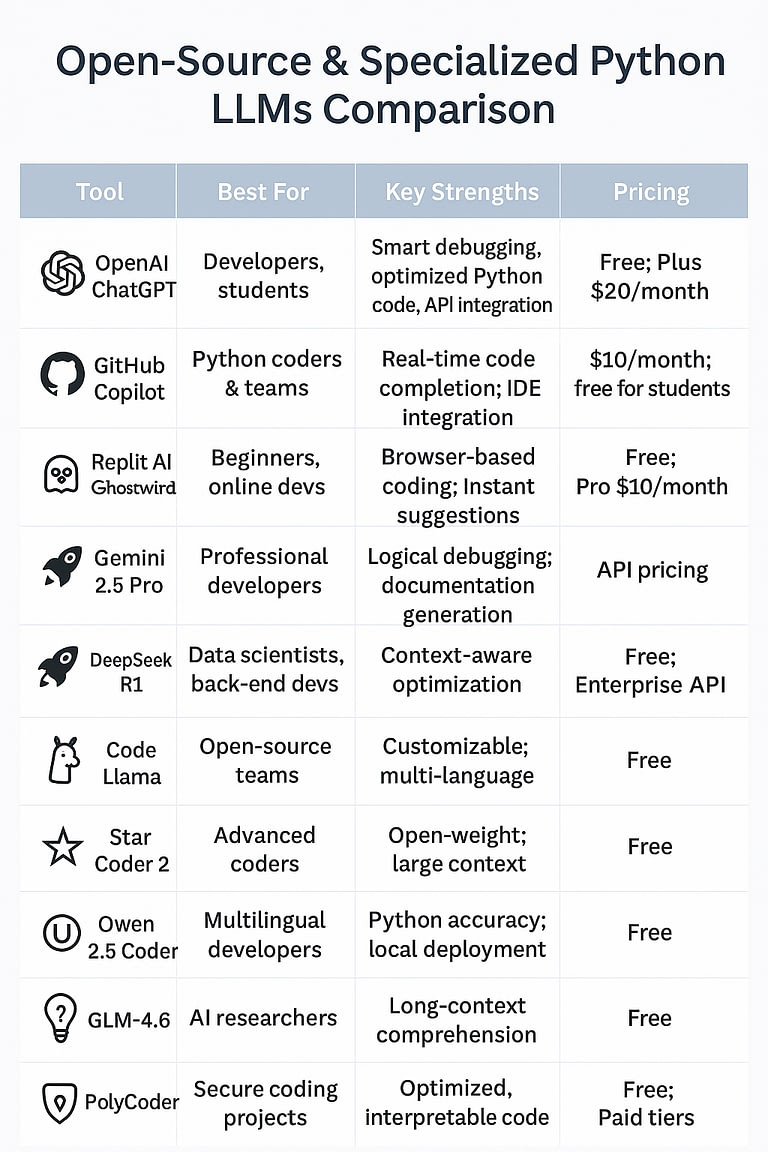 11 Best LLMs for Python Coding Developers to Use in 2026