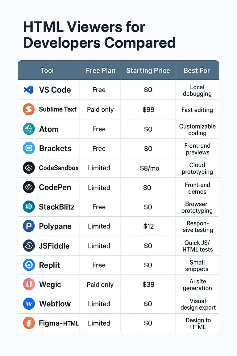 14 Best HTML Viewer For Developers To Use In 2026