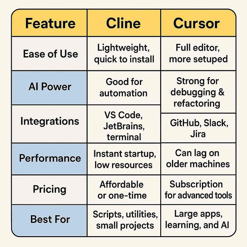 Cline vs Cursor: Which One Is Best for Developers?